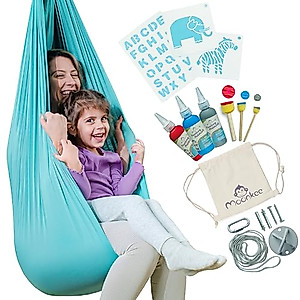 Moonkee Sensory Swing for Kids Indoor - Calming and Relaxing Hug Effect Therapy Swing for ADHD, Anxiety, Autism Swing - OT Approved and Safety Tested - Outdoor Sensory Joy Swing for Kids and Adults