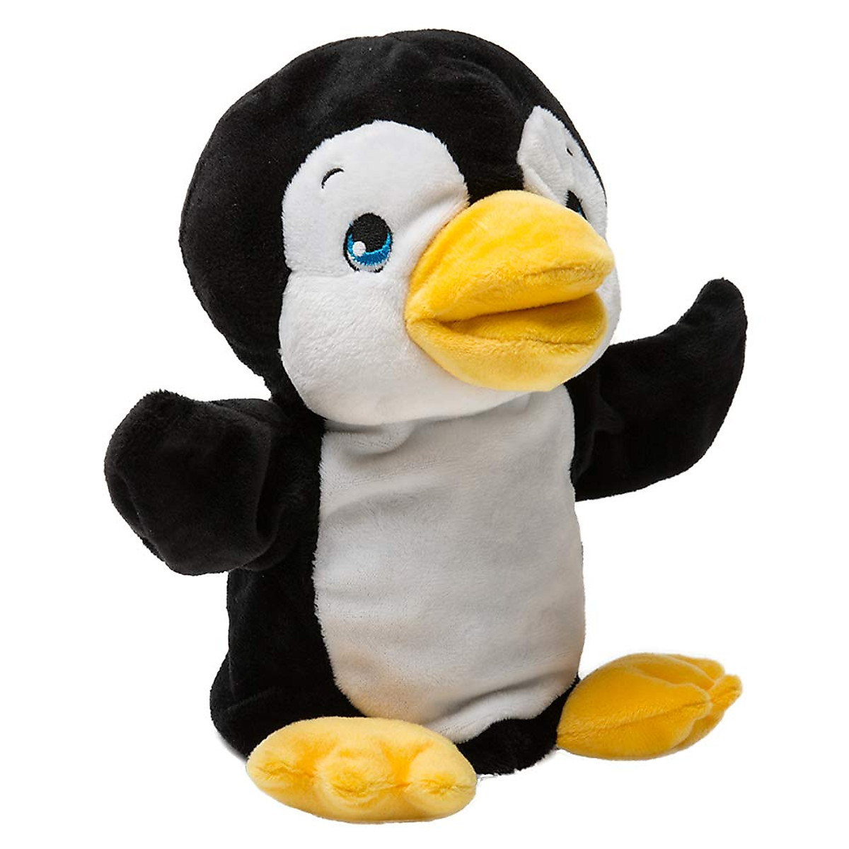 HollyHOME Plush Zoo Friends Hand Puppet Animal Puppet Penguin for Kids Storytime 14 Inches Black