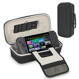 XINGFUDAO Console EVA Case Compatible with ASUS ROG Ally X 2024 / ROG Ally 7" 120Hz Gaming Handheld, ROG Ally Game Console Organizer with Large Capacity (Black)