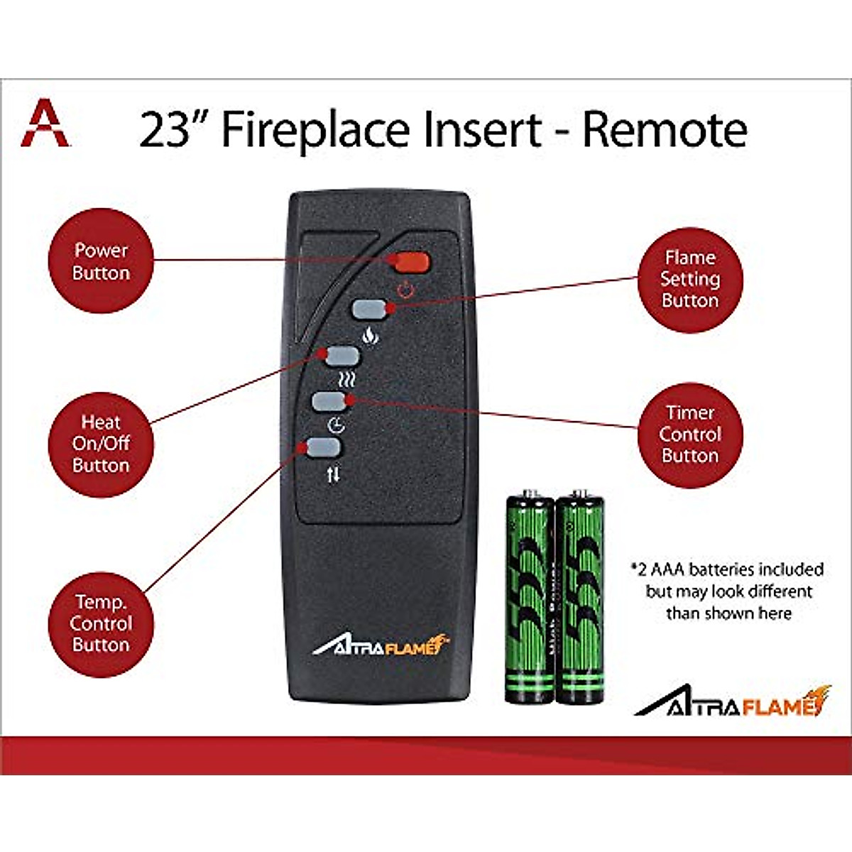 Ameriwood Home Carver Electric Fireplace TV Stand for TVs up to 60" Wide, White
