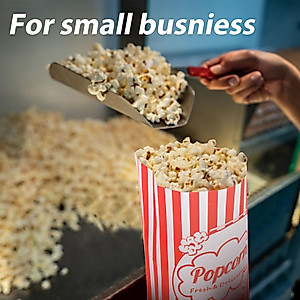 50 Popcorn Bags Individual Servings - 2oz Disposable Food Paper Popcorn Bags Party Pop Corn Sleeves Bulk Carnival Halloween Snack Packs Gift Favor Treat bolsas para palomitas Movie Night Supplies