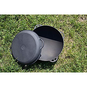 Kazan Uzbek 12 L Cast Iron Pot Plov Making Cookware Insulated Double Handle Dish Heavy Duty Oven with Lid Frying Pan