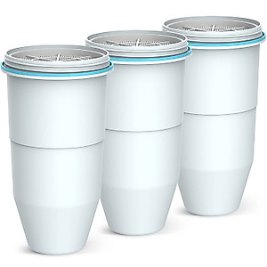 Pureline 5-Stage Pitcher Water Filter, Replacement Pitcher Filters and Dispenser Filters, NSF/ANSI Certified to Reduce TDS, Chlorine, PFOA/PFOS, Bad Taste and Odor (3 Pack)