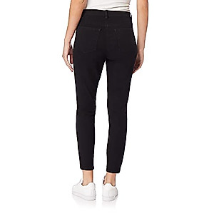 WallFlower Women's Fearless Curvy Ankle Denim Super High-Rise Insta Vintage Juniors Jeans (Standard and Plus), Coal/Black, 11