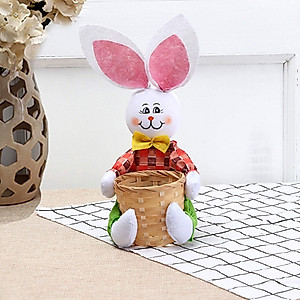 Easter Gift Baskets Empty Easter Basket for Children Easter Hamper Kids Easter Gifts Cute Bunny Easter Basket Eggs Candy Gifts Storage Rabbit Basket Easter Decoration Home Decor for Easter Day Green