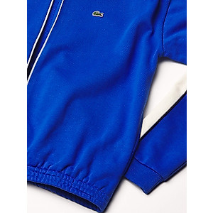 Lacoste Kids' Tracksuit Jacket with Sleeve Piping, Lazuli/Flour-Navy Blue, 10YR