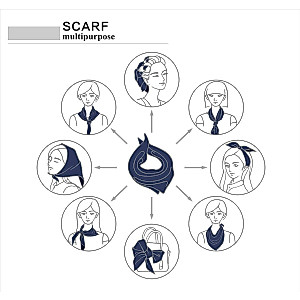 Satin Silk Head Scarf Neckerchief, Women Hair Neck BandanaThin Soft Scarfs for Spring Summer, Mom Grandma Best Friend Sister Wife Girlfriend Gift