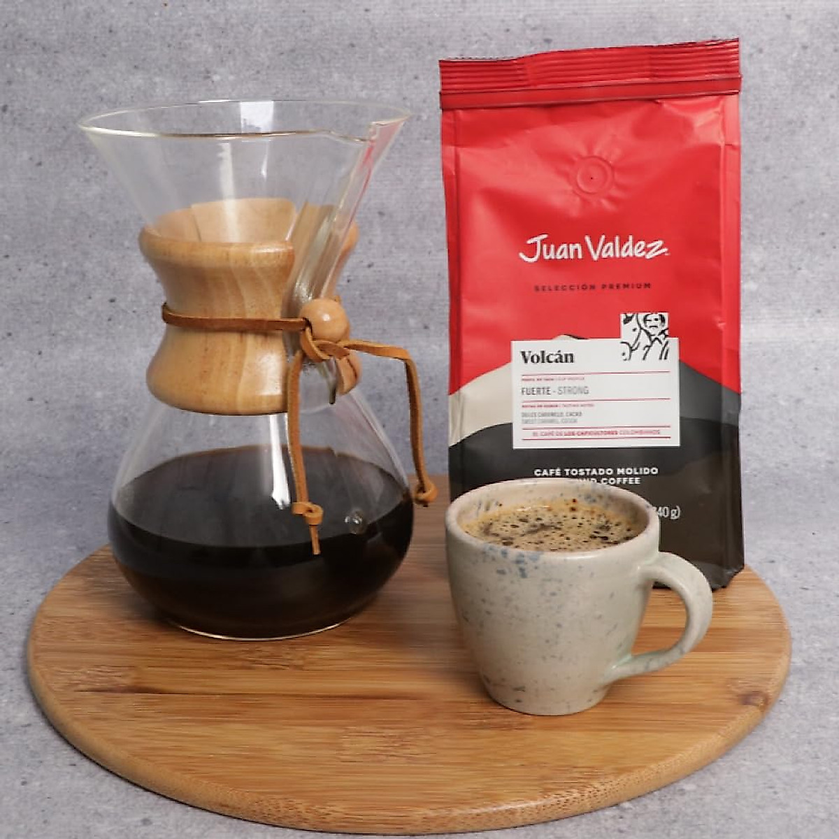 Juan Valdez Volcan Ground Colombian Coffee 12 oz, Premium Line, Strong Coffee with a Harmonious Subtle acidity, Notes of Sweet caramel, and Dark Chocolate Finish, Certified Humane, Rainforrest, Halal, Kosher, BASC, OEA