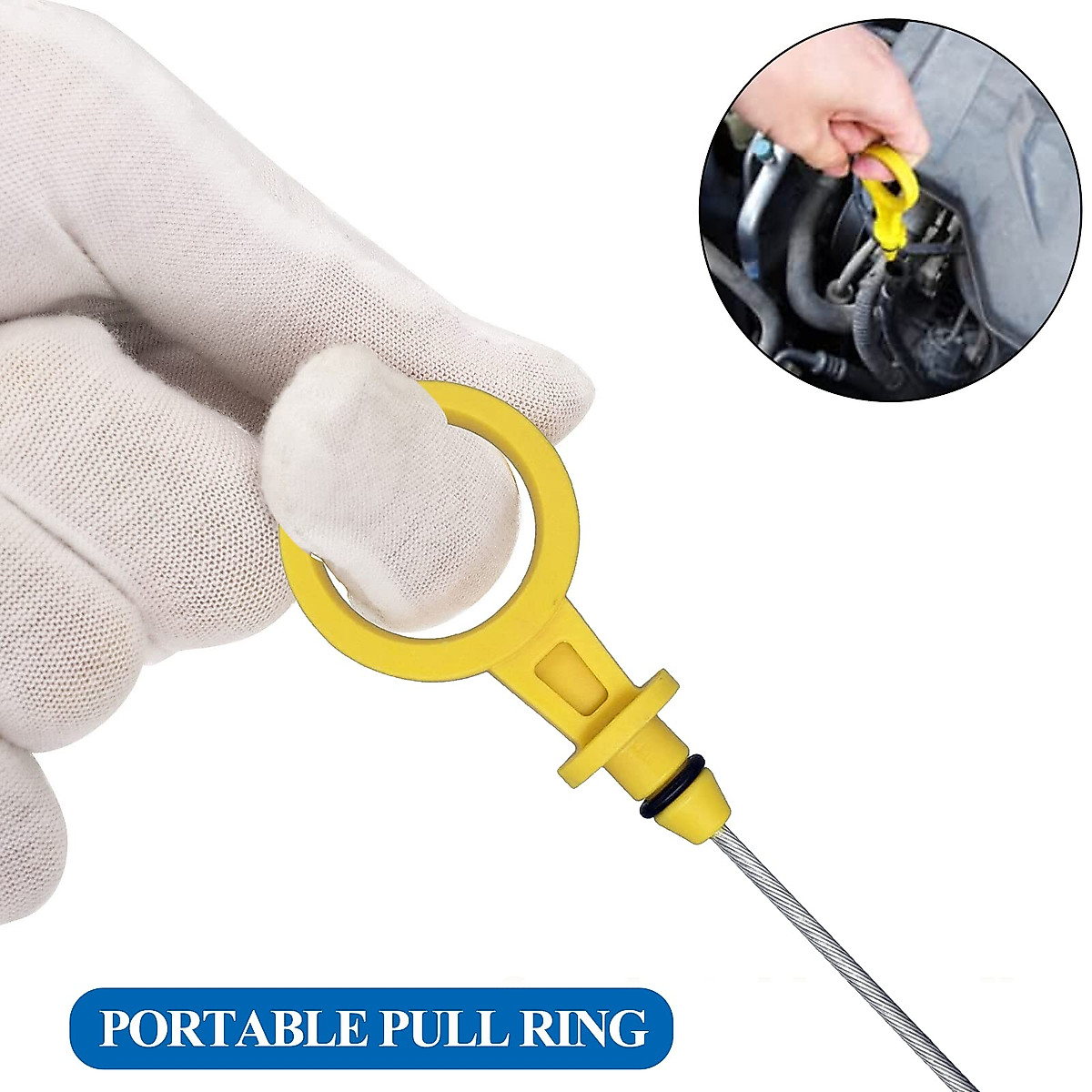 E-Vniko Engine Oil Dipstick Compatible for 2001-2007 GMC Sierra Chevrolet 2500 HD 3500 Duramax Diesel V8 6.6L Replace Checking Oil Level 97287502 | 921-046