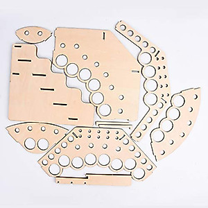 Tongina DIY Wood Paint Bottle Rack Modular Organizer Stand - Wood, 90 Deg 24 Holes