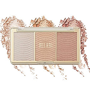 Milani Stellar Lights Highlighter Palette - Rose Glow (0.42 Ounce) 3 Vegan, Cruelty-Free Face Powders that Contour & Highlight for a Glowing Look