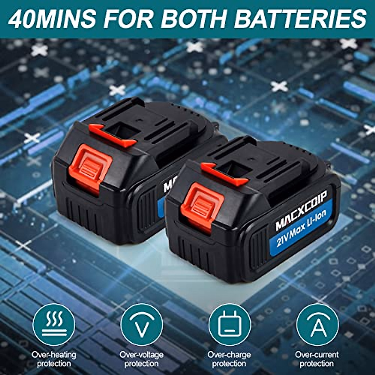 Cordless Leaf Blower - 21V 600W 250CFM 130MPH Electrical Handheld Blower with 2 Batteries & Charger, Battery Powered Leaf Blower Lightweight for Leaf, Snow, Dust Blowing