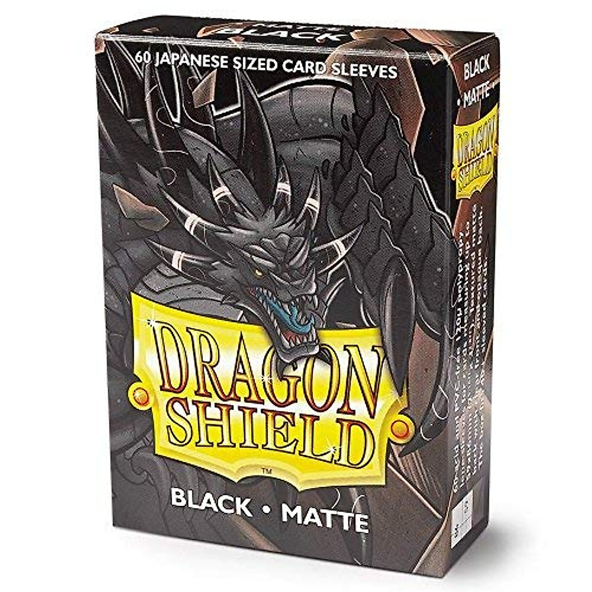 Dragon Shield Bundle: 2 Packs of 60 Count Japanese Size Mini Matte Card Sleeves - Matte Black