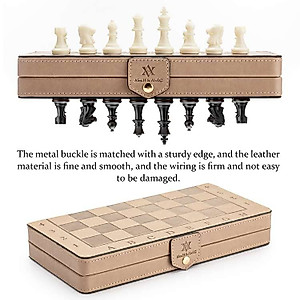 A&A Magnetic Travel Chess Set w/Folding Chess Board, Educational Toys for Kids and Adults - 8"(20cm) * 8"(20cm) Board