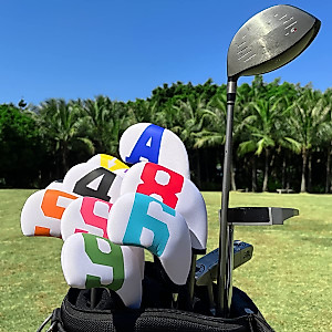 Golf Iron Covers,Golf Iron Head Covers with Colorful Number Neoprene Golf Iron Covers Set,Golf Club Head Covers for Iron Set Fit All Brands Golf Iron Headcovers 4/10pcs