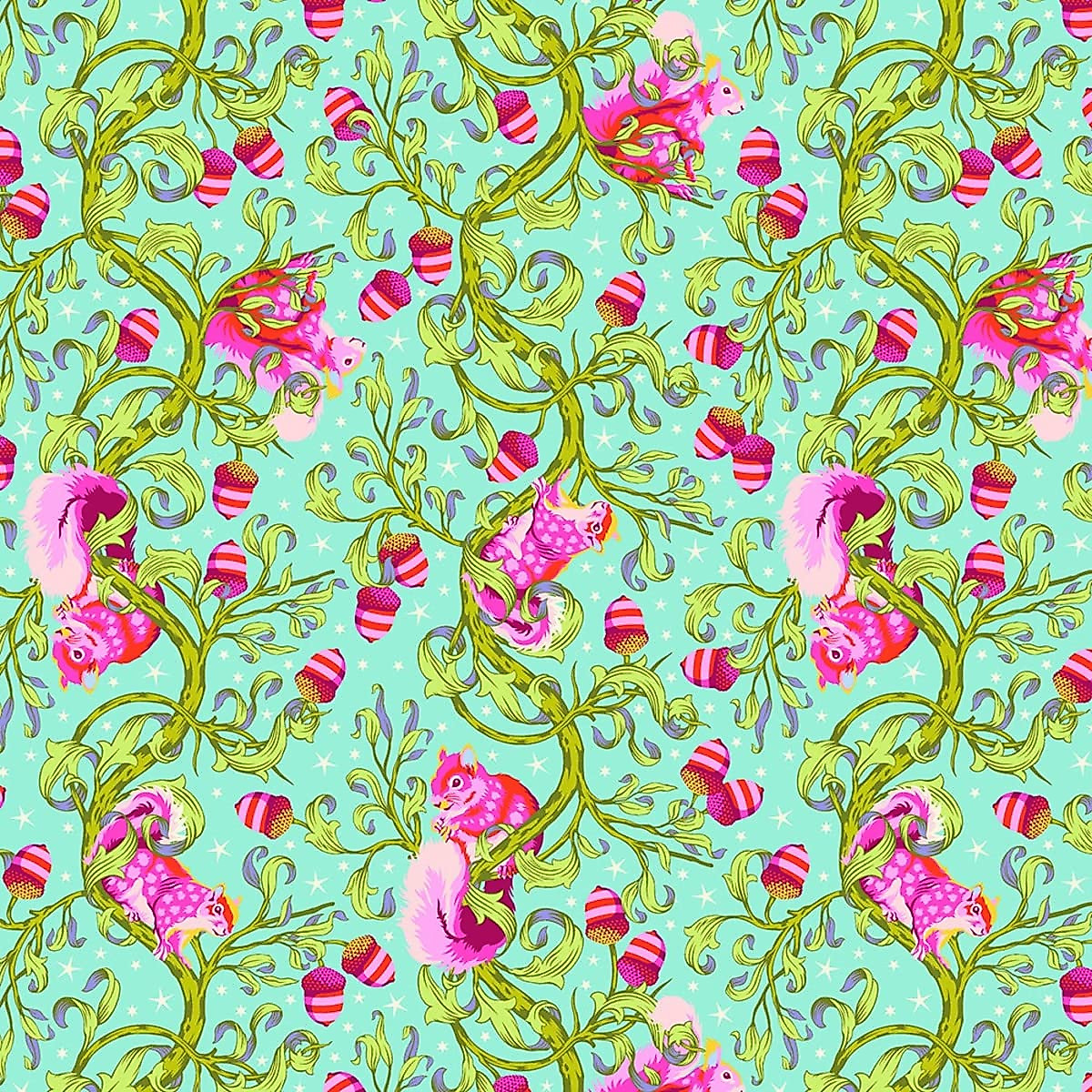 Tiny Beasts Fat Quarter Bundle (14 Pieces) by Tula Pink for Free Spirit 18 x 21 inches (45.72 cm x 53.34 cm) Fabric cuts DIY Quilt Fabric