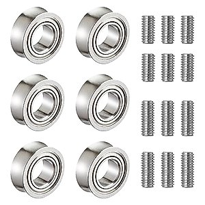 Unresponsive YoYo Bearing, Yo-Yo 6 Pcs Unresponse Yoyo Bearing with Dust Cover,12 Stainless Steel Axle Screws Yoyo Ball R188kk Bearing Yoyo Yo Yos for Kids Bearing