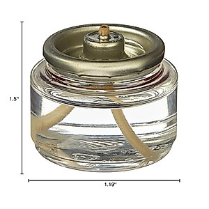 D'light Online HD8-90 Liquid Wax Disposable Clear 8 Hour Liquid Tealight Fuel Cell Oil Candle Cartridge Disposable Liquid Paraffin Smokeless Odorless | Clear Fuel Oil Shabbos Candles - Set of 90