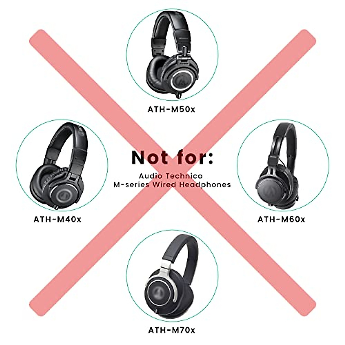 weishan ATH-M50xBT Cable, Coiled Aux Cord Replacement for Audio Technica ATH-M50xBT2, ATH-SR50BT Wireless Headphones, 3.5mm(1/8") Extension Wire with 6.35mm(1/4") Adapter, 14ft