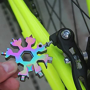 4 Pack 18 In 1 Snowflake Multi Tool, Stainless Steel Beer Bottle Opener, Mens Stocking Stuffer Ideas,Snowflake Multi Tool