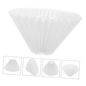 NOLITOY 1Pc Pleated lampshade retro home decor flower embellishments white lamp shade table fabric lamp shade Table Lamp Lampshade mushroom lamp Durable Lampshade Cloth Lampshade Simple