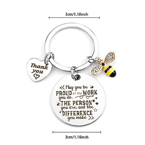 IFFMU Teacher Appreciation Gifts, Teacher Gifts, Teacher Gifts for Student, Retirement Gifts for Teacher, Cute Teacher Keychain, End of Year Teacher Gifts, Thank You Gifts for Teachers