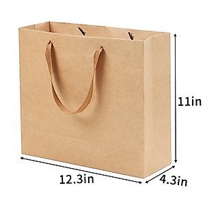 Moretoes 15pcs Gift Bags with Handles Large Gift Bags with Tissue Paper, 12.5"x 4.5"x 11" Heavy Duty Wrap Bags for Shopping, Small Business, Bridal Party, Wedding and Holiday