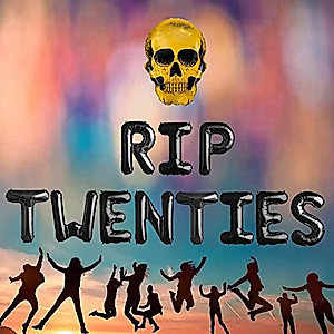 Geloar RIP TWENTIES Balloons, RIP TWENTIES 30th Birthday Party Supplies Balloons Banner for Death to My 20s RIP Twenties RIP Youth Men Women Dirty 30 Funny 30th Bday Decorations Set of 14 PCS