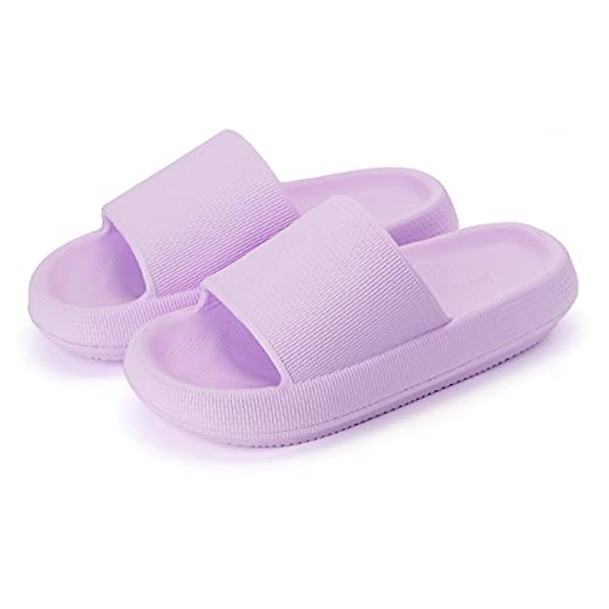 Joomra Womens Shower Slides Slippers Massage Foam Cushioning Bathroom Sandals Open Toe Pool Beach Ladies Outdoor Non Slip Soft Thick Sole Female Sandles Purple 37-38