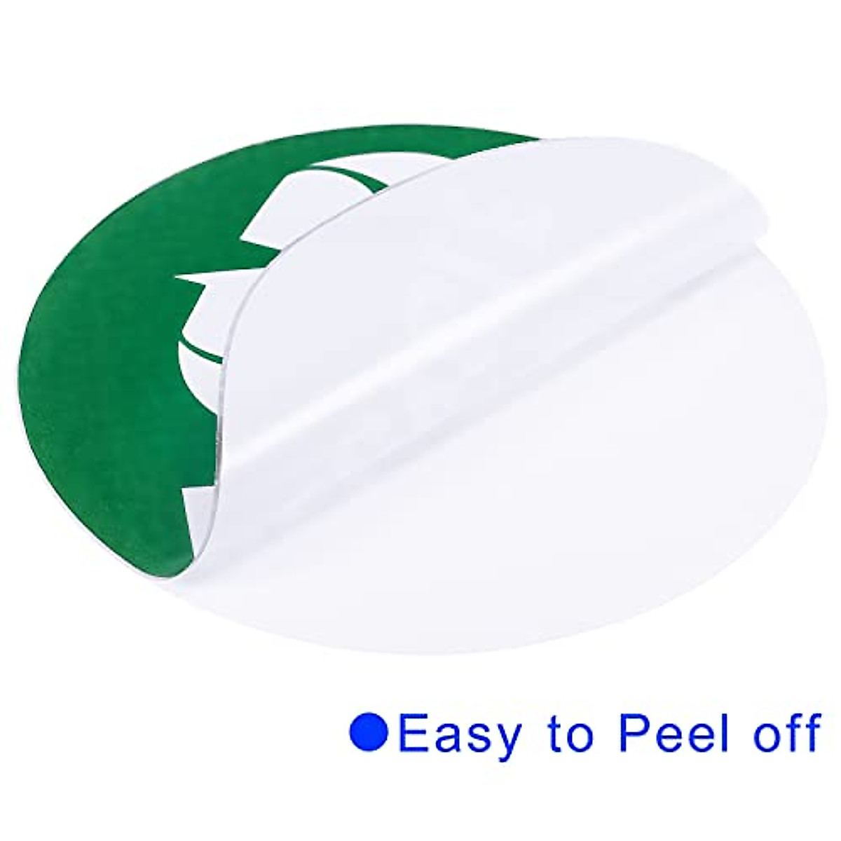 M METERXITY 6 Pack Recycle Sticker - Home Trash Can Labels, Strong Adhesion & Smooth Surface, Apply to Kitchen/Garden Trash Bin (5 Inch, White on Green)