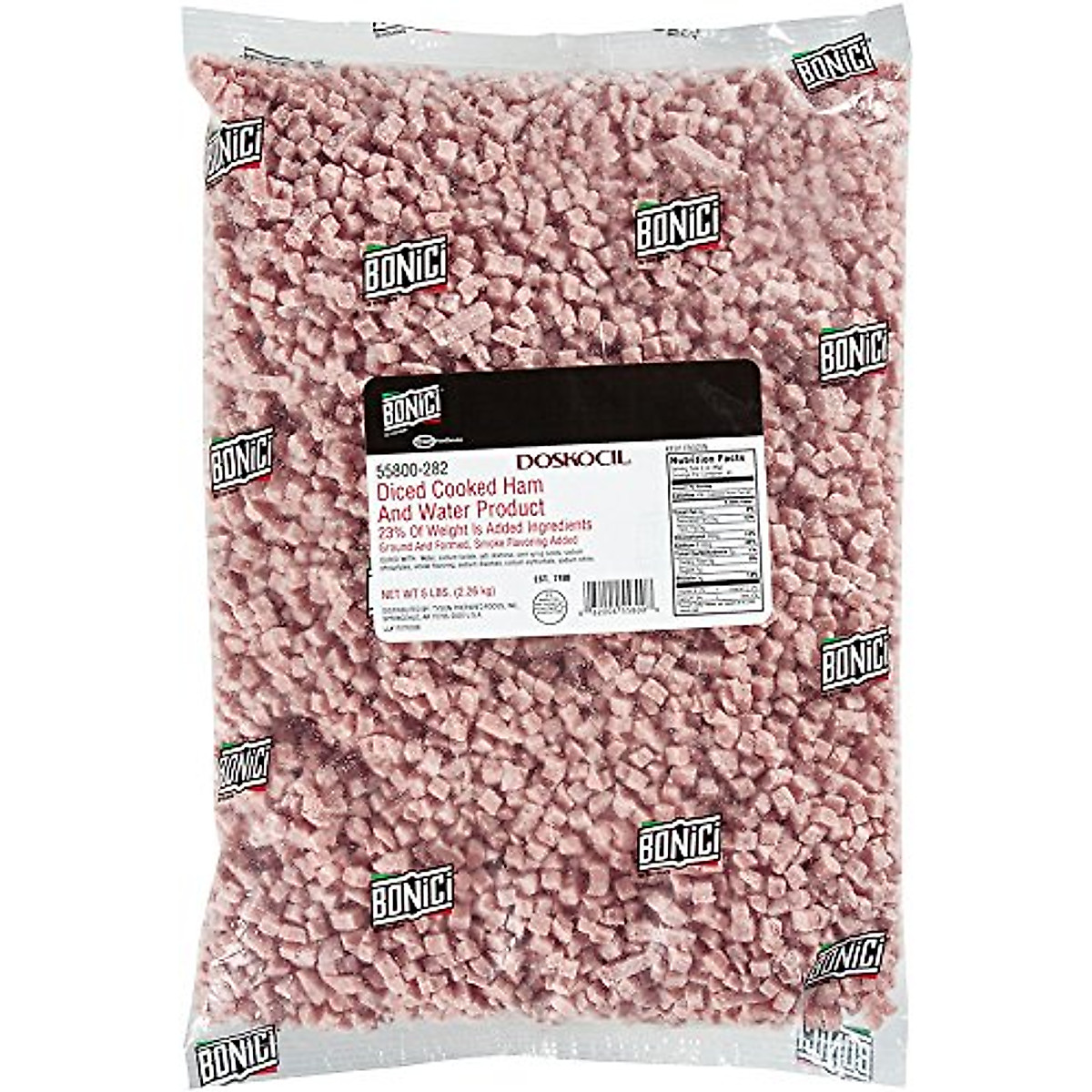 Doskocil Fully Cooked Diced Ham, 5 lb, 2 per case