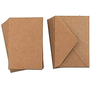 Kraft Mini Envelopes Brown Kraft Envelopes for Gift Cards and Business Cards (4"x2.75" 100 Pack)