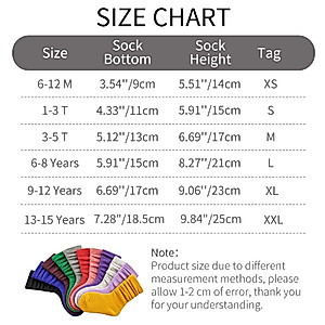 KEREDA Little Kids Girls Slouch Crew Socks Toddler Cotton Dress Sock 6-8 Years Multicolor
