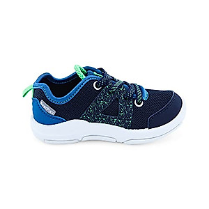 OshKosh B'Gosh boys Os22c27b Sneaker, Navy/Green, 7 Toddler US