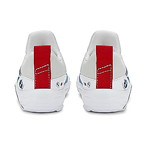 PUMA Kids BMW M Motorsport Bao Kart Sneaker, White Black-Estate Blue, 9 US Unisex Toddler