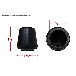 Shepherd Hardware 8759E Rubber Leg Tips, 5/8 Inch (Pack of 24),Black