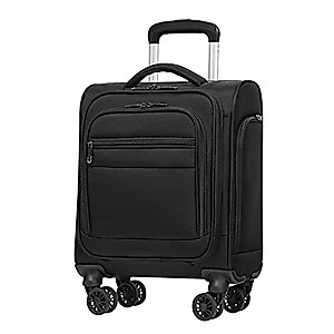 Coolife Underseat Carry On Luggage Suitcase Softside Lightweight Rolling Travel Bag Spinner Suitcase Compact Upright 4 Dual Wheel Bag