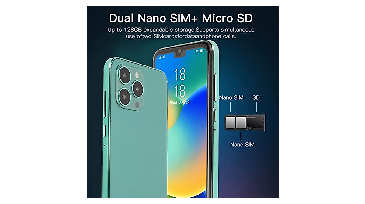 Hilitand iP14 Pro Unlocked Smartphone for 11, 4G Dual SIM Phone, 4GB ...