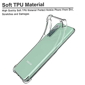 Arae Case for Samsung Galaxy S20 FE 5G, Premium Soft and Flexible TPU [Scratch-Resistant] Phone Case for Samsung Galaxy S20 FE 5G, Crystal Clear, 6.5-Inch