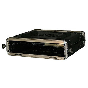 Gator Lightweight Molded 2U Rack Case with Heavy Duty Latches; Shallow 14.25' depth (GR-2S)