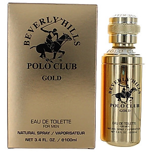 Beverly Hills Polo Club GOLD - Cologne for Men with Notes of Sandalwood, Leather & Patchouli - Classic & Sexy Fragrance Scent - Eau De Toilette Spray 3.40fl.oz / 100ml
