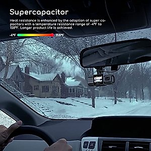 COOAU 2.5K Dual Dash Cam, Built-in GPS Wi-Fi, 1440P Dash Cam Front and Inside with Infrared Night Vision, Dash Camera with Parking Mode, Loop Recording， Support 256GB Max (D20S)