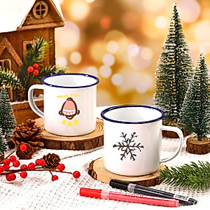 Newtay 16 Pcs Painted Mug Kit Personalized Coffee Mug Kit Mugs You Can Decorate Coffee Mug Decorating Kit Design Your Own Mug for DIY Craft Decor Planting Drinking