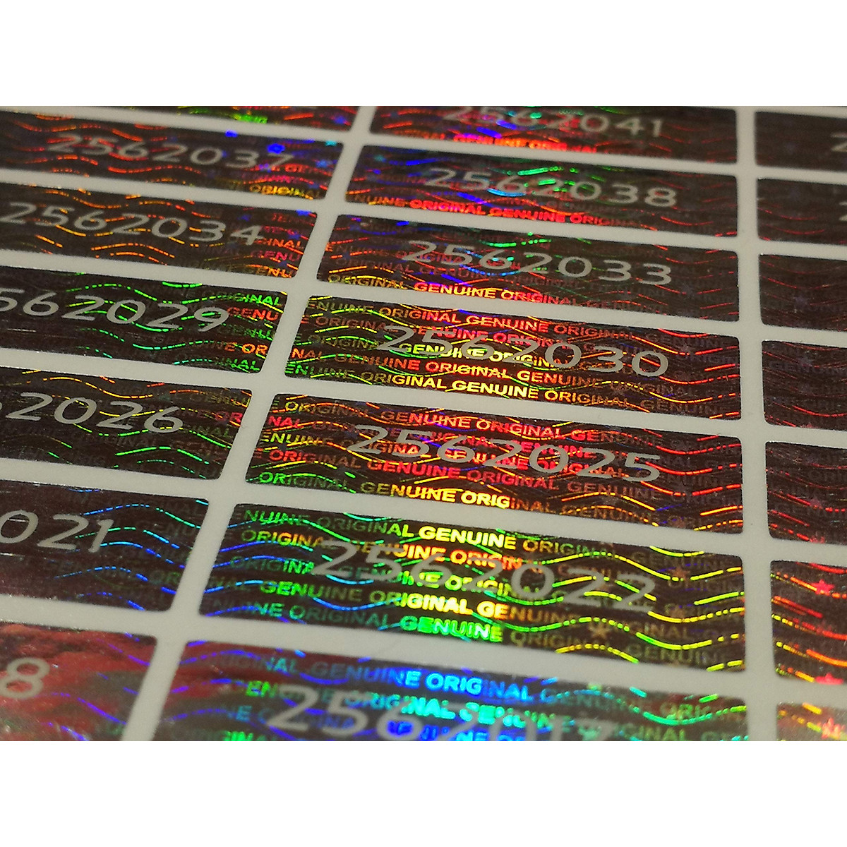 Holomarks 156 pcs Hologram Labels with Serial Numbers, Warranty Stickers Seals 1.18 x 0.39 in
