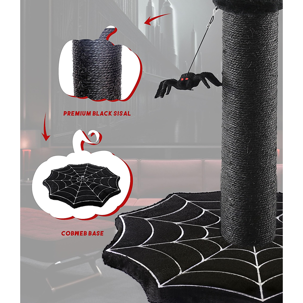 Gothic Cat Scratching Post Large+Gothic Cat Tree