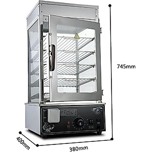 Stainless Steel Bun Steamer,Electric Hot Food Warmer Display Case,Restaurant Bun Warmer,Commercial Bun Steamer (110V)