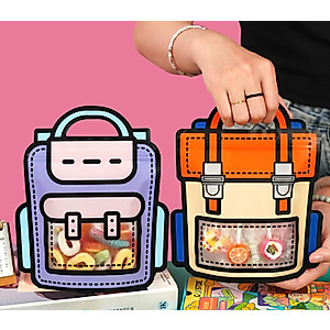 Trendybag Orange and Purple Top-handle Party Goodie bags, Grip n’ Seal gift bags with Stand-up Bottom, birthday bags, 20 Pcs (Small, Orange)