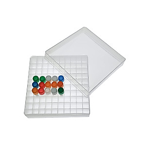 MUHWA 100PCS Cryo Tubes with Rack, 1.8ml Cryvials with Silicone Sealing Ring, PP Sample Tubes with Screw Cap (Cap-Red)