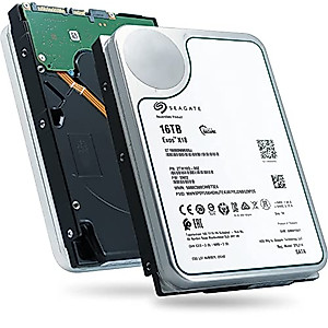 Seagate Exos X18 16TB Enterprise HDD - CMR 3.5 Inch Hyperscale SATA 6Gb/s, 7200 RPM, 512e and 4Kn FastFormat, Low Latency with Enhanced Caching (ST16000NM000J) (Renewed)