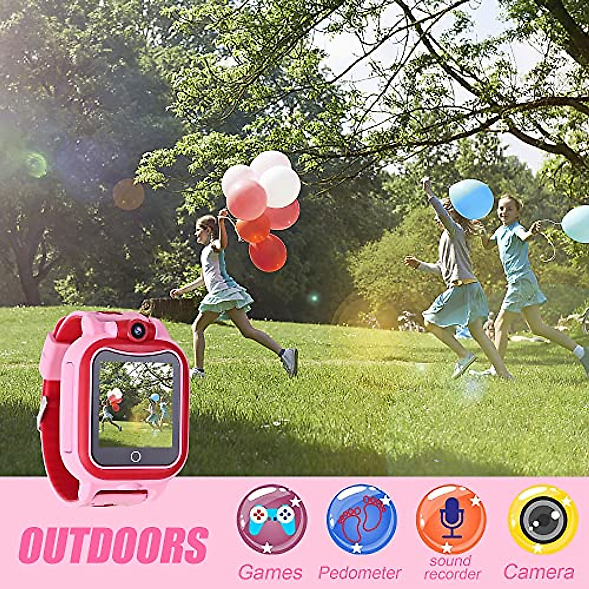 Rindol Toys for 3-8 Year Old Girls Kids Watch with Camera Smart Watches for Kids Birthday Gifts for 4 5 6 7 8 9 Girl